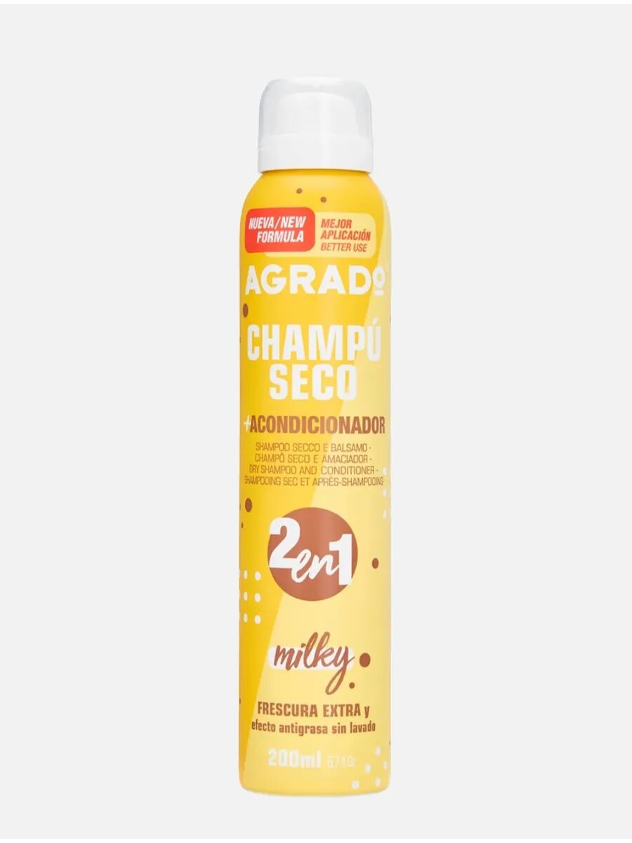Сухой шампунь для волос AGRADO 2в1 milky