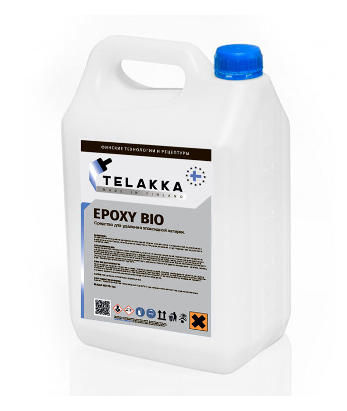 Усиленная смывка очиститель эпоксидной затирки и следов скотча TELAKKA EPOXY BIO 10кг
