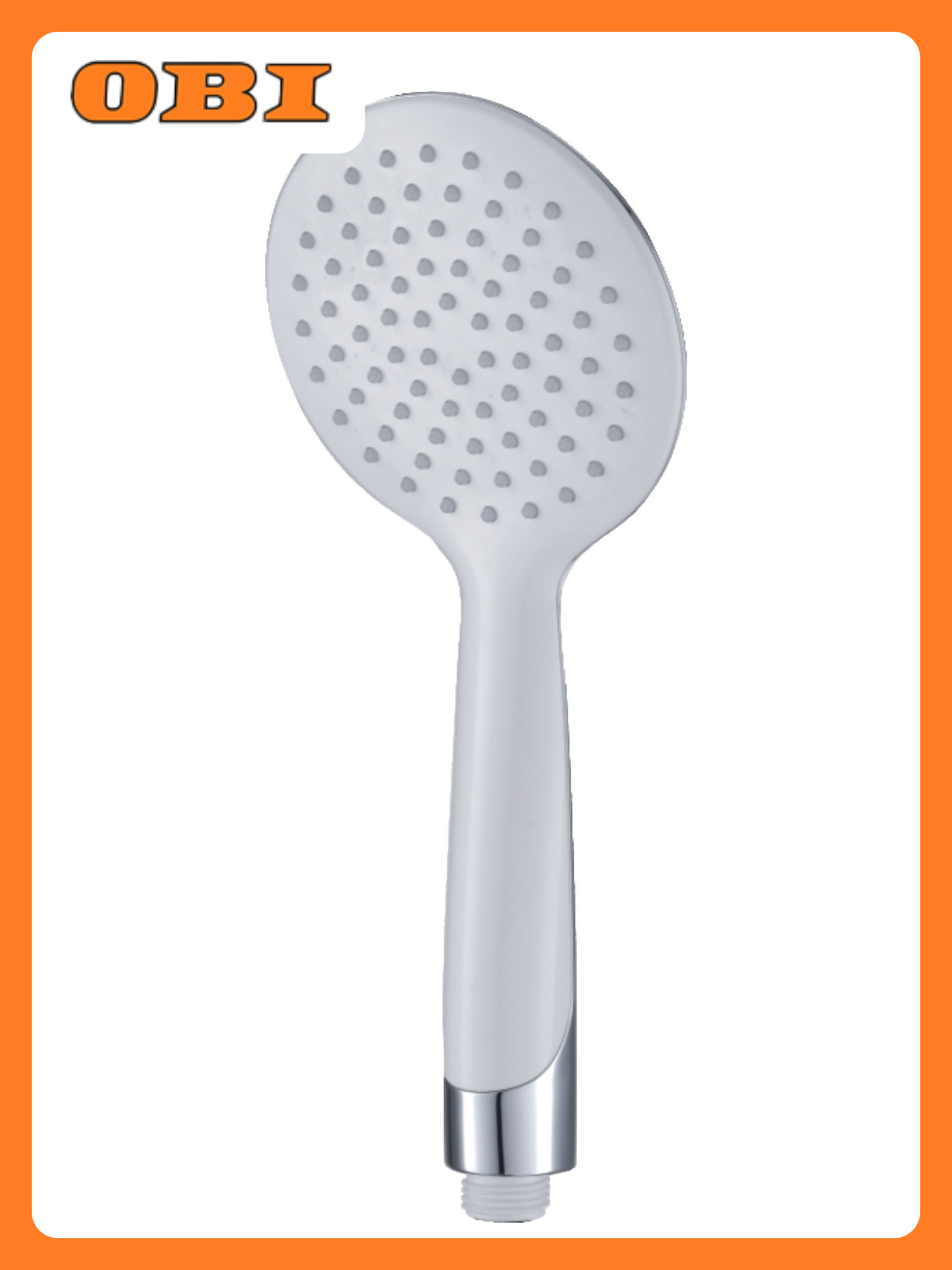 Лейка для душа однопозиционная ARGO SNOW, d 110 мм, хром/белый