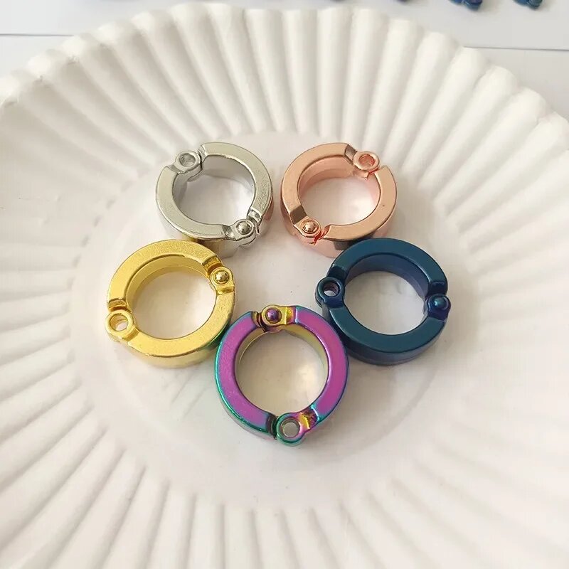 Металлические кольца для ног птицы MOONBIFFY 4-15 мм 6MM, 1PCS Rose gold