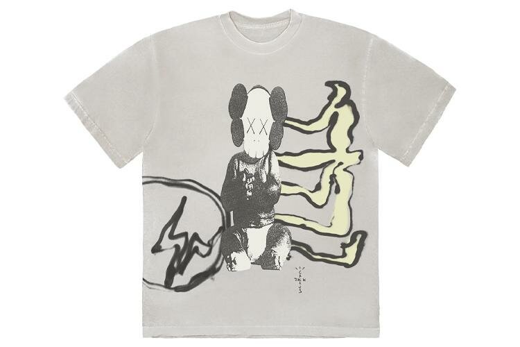 Футболка Travis Scott x Kaws For Fragment
