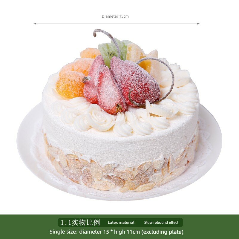 6inch 8inch Имитационная модель торта, образец кухонных украшений, клубника, фруктовый торт, мусс, шоколадный торт