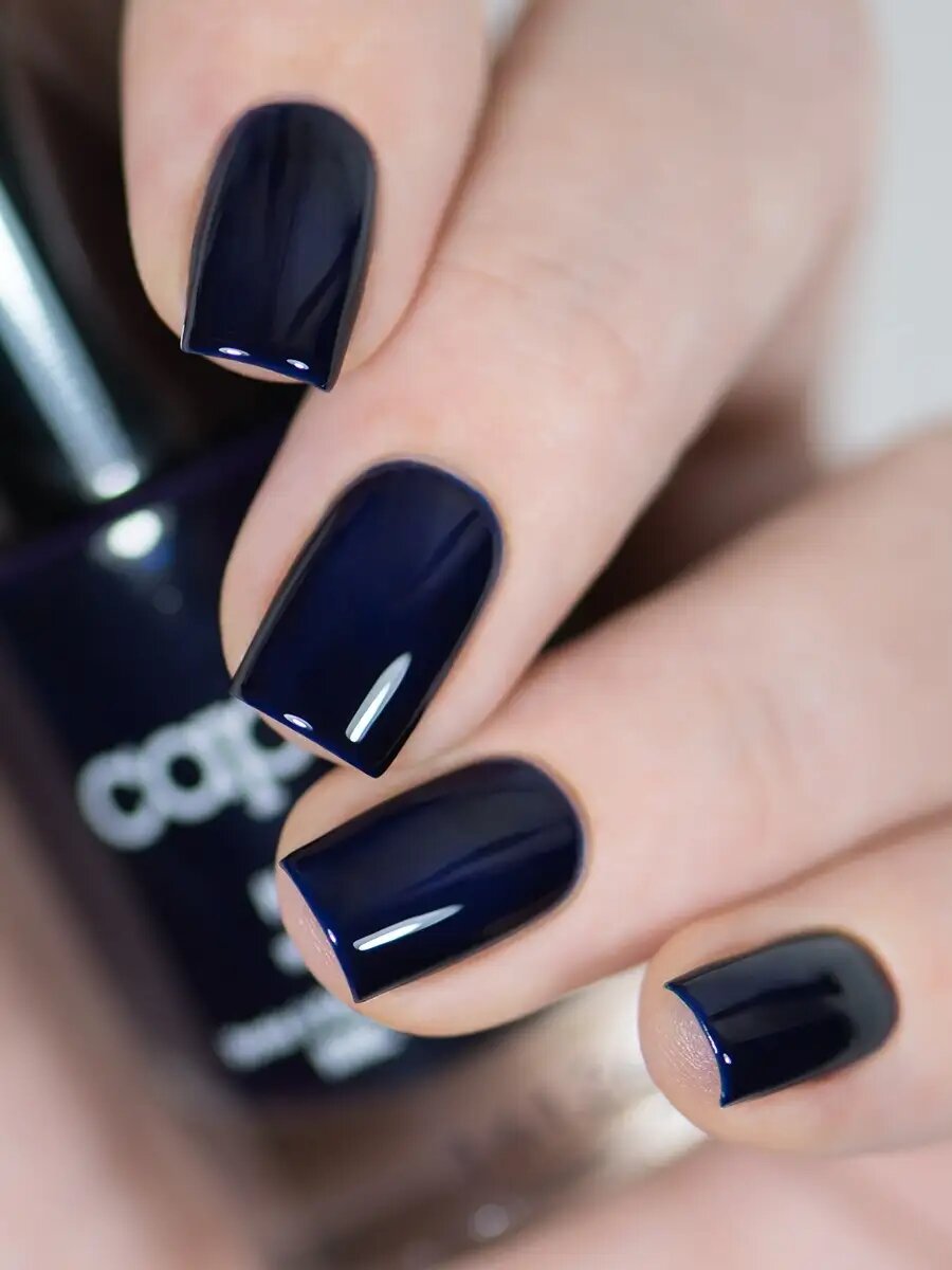 Лак для ногтей CAPTION Young nails, темно-синий, 10 мл, с зеркальным блеском