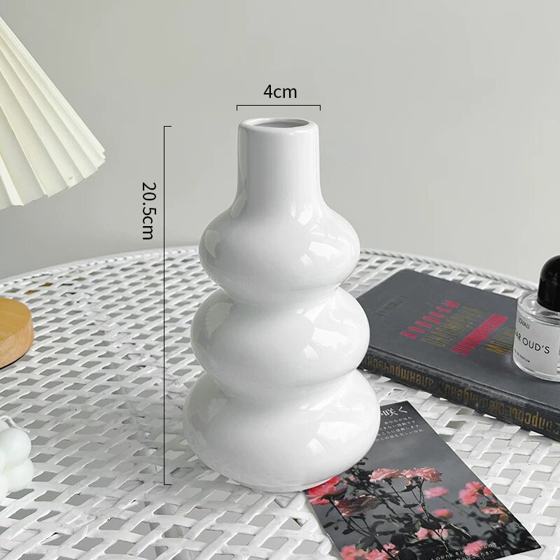 Простая и стильная керамическая ваза в стиле инс, современное украшение для прихожей с водными растениями, декор для