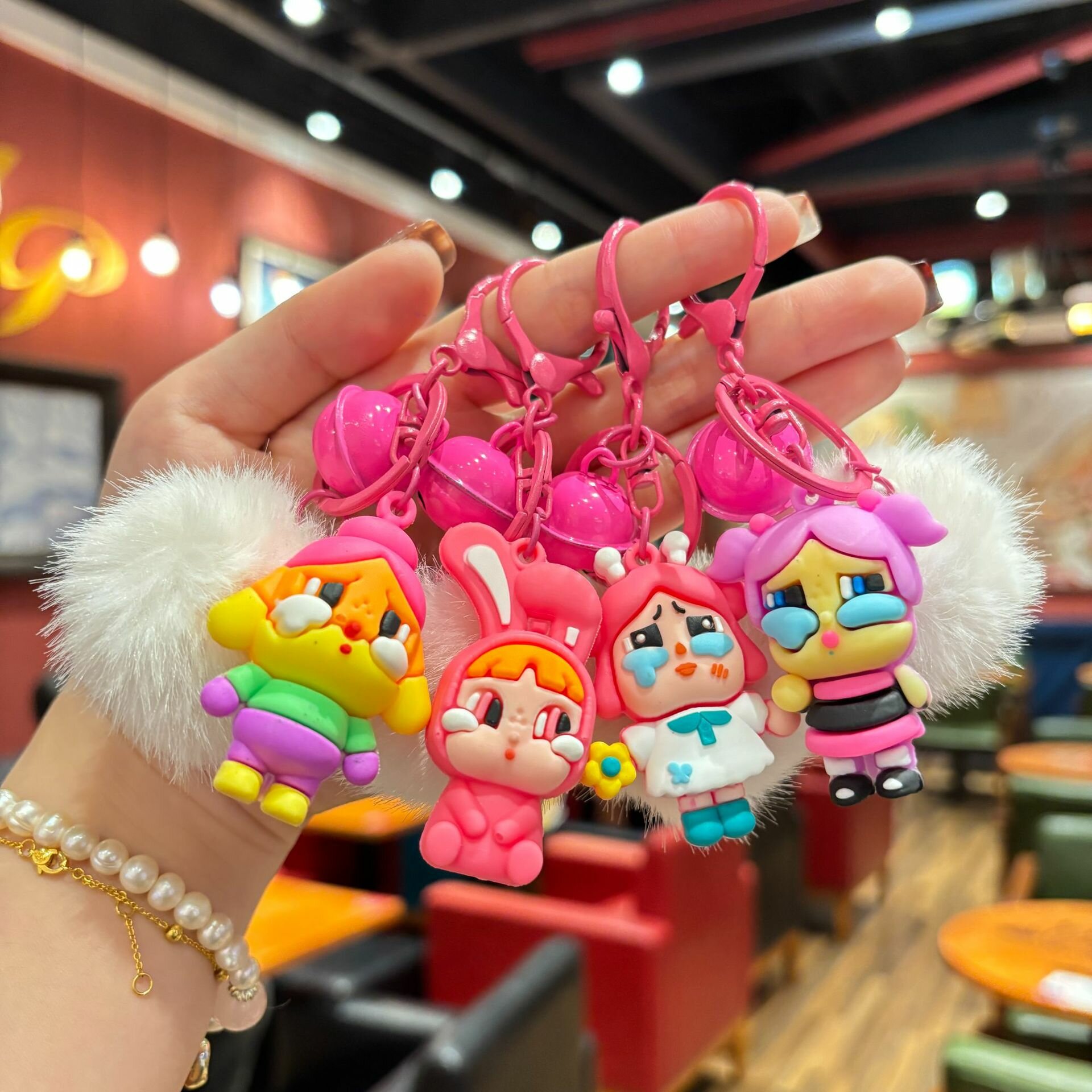 Кукла-мультяшный Пом-Пот из мультфильма "Поп Март", плачущий младенец, эпоксидная смола, кулон-брелок "Ичжуо" своими руками.