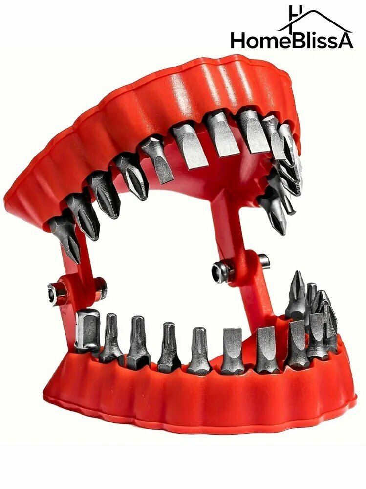 Прикольный органайзер для бит, необычный декоративный держатель для бит в форме зуба, набор шестигранных отверток , подарок мастеру на 23 февраля, подарок для стоматологов