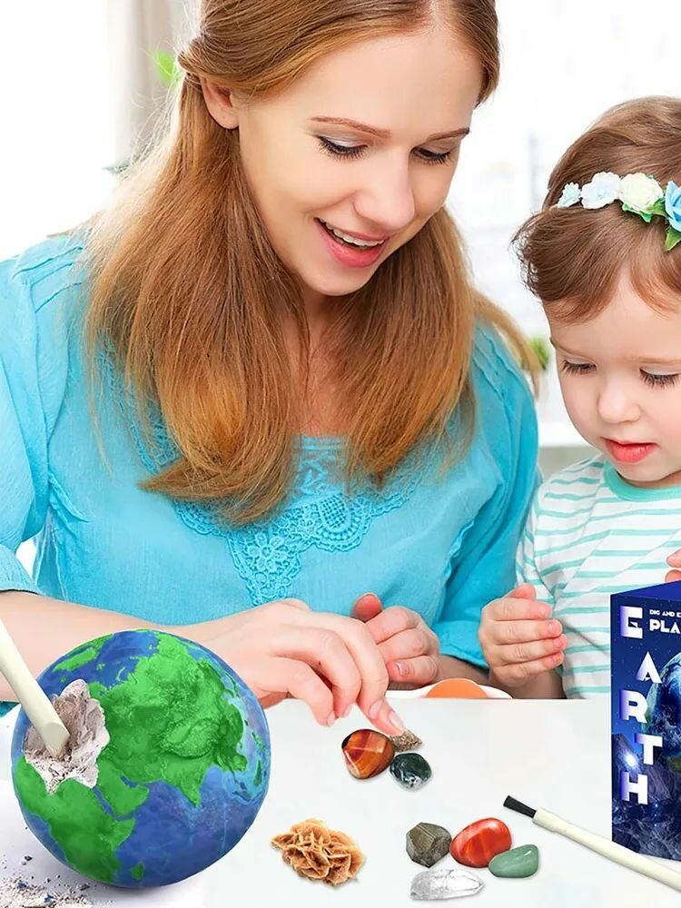 Набор для раскопок драгоценных камней в земле для детей в возрасте от 6 лет