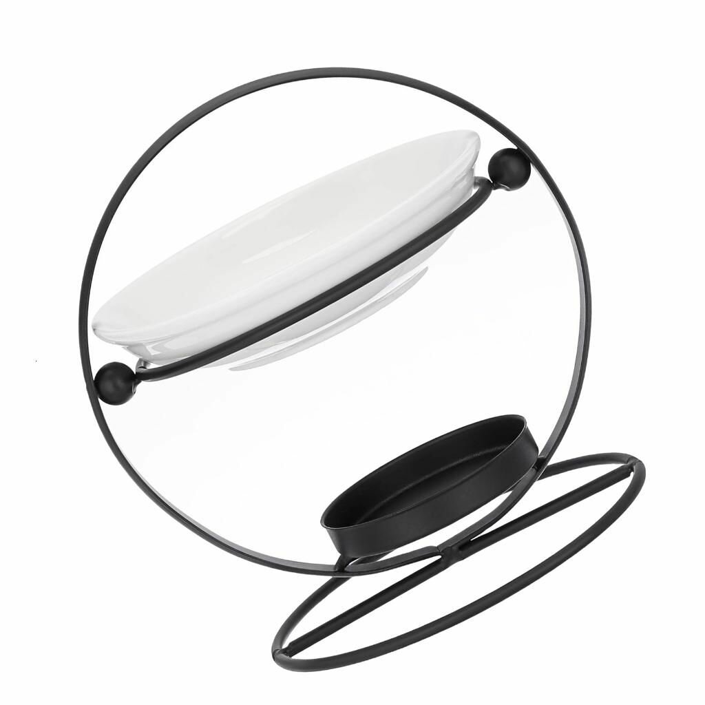 Керамический аромадиффузор с геометрической рамкой, Черный