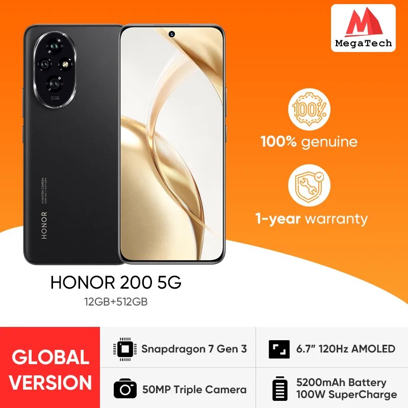 Смартфон Honor 200, 12/512ГБ, global