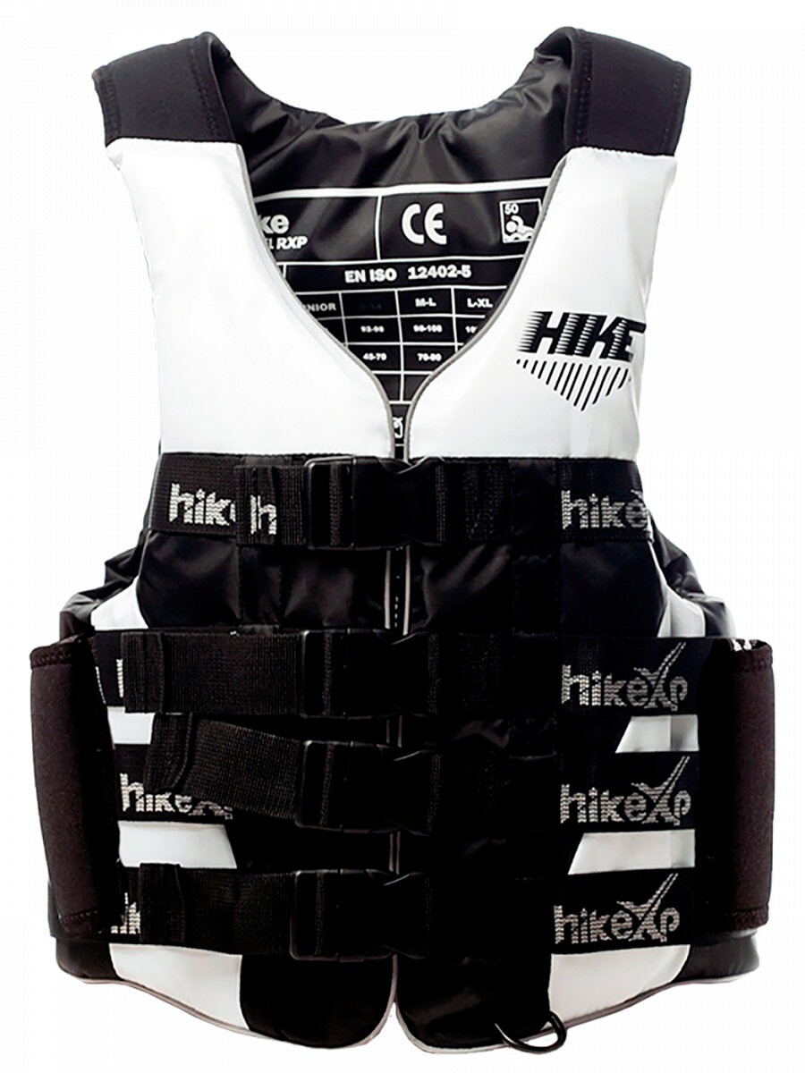 Жилет спасательный HikeXP RXP Ultimate, черно-белый, размер S-M / Водный спортивный жилет с ручками