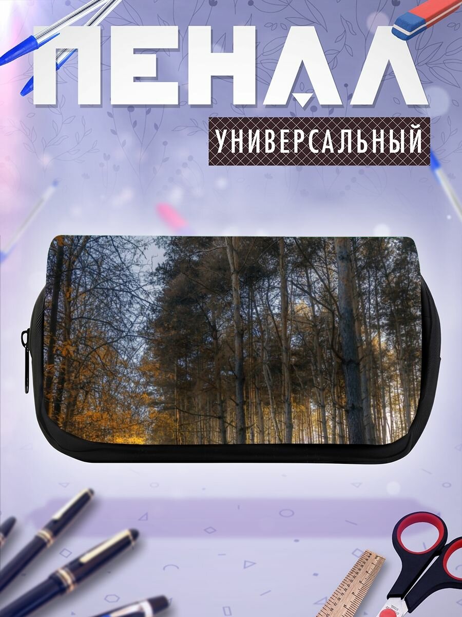 Школьный пенал осень лес