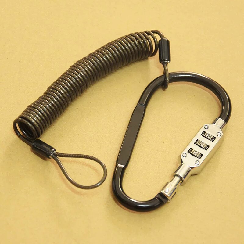 Многофункциональный открытый быстроподвесной небольшой металлический карабин с паролем, D-образный большой кольцевой