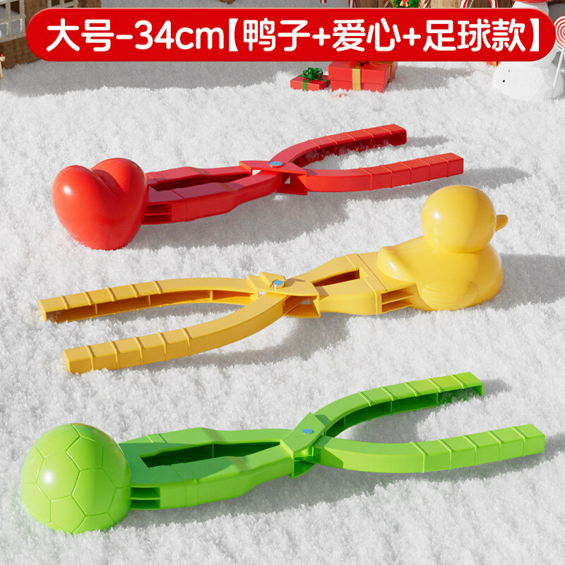 Игрушка-зажим для снежков, детский инструмент для игры в снег, зажим для снежной битвы, снежный утенок, снеговик, оборудование