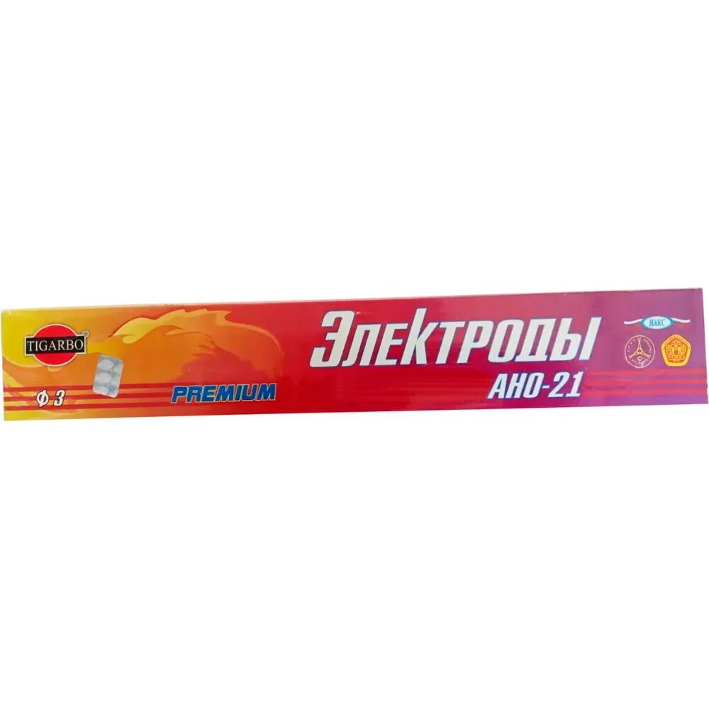 Электроды TIGARBO АНО-21 Premium ГОСТ, рутиловое покрытие, тип Э46, предназначены для сварки углеродистых сталей