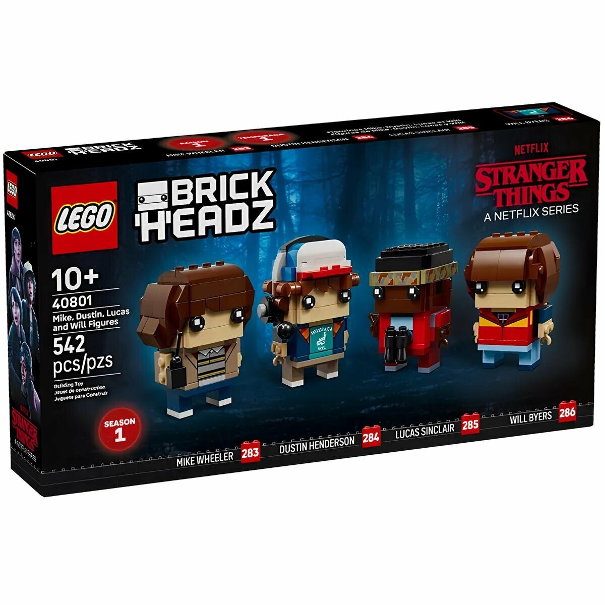 Конструктор LEGO BrickHeadz 40801 Очень странные дела: Майк, Дастин, Лукас и Уилл