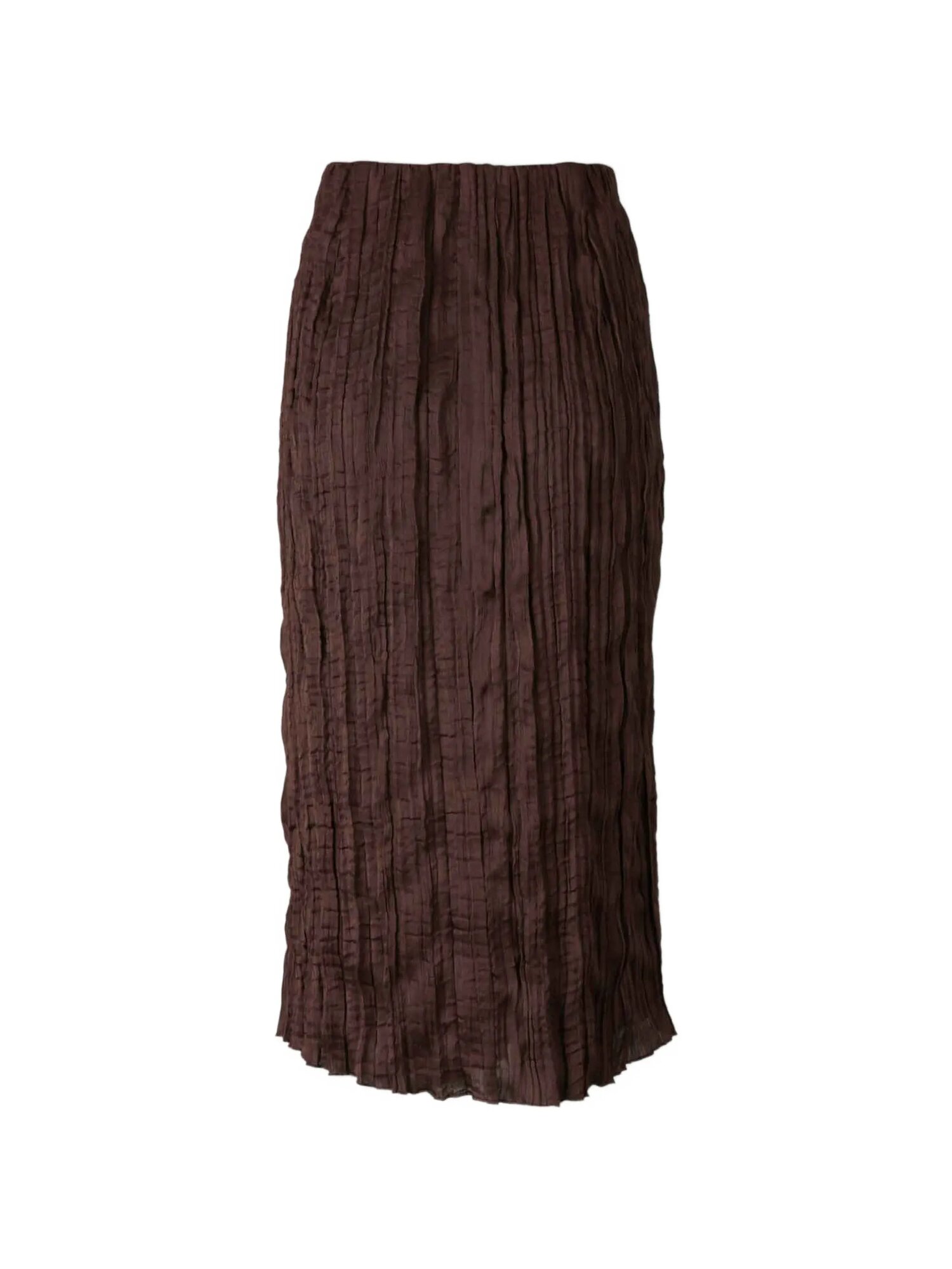 Юбка Staud Ruffled midi skirt, размер M, коричневый — фото 1