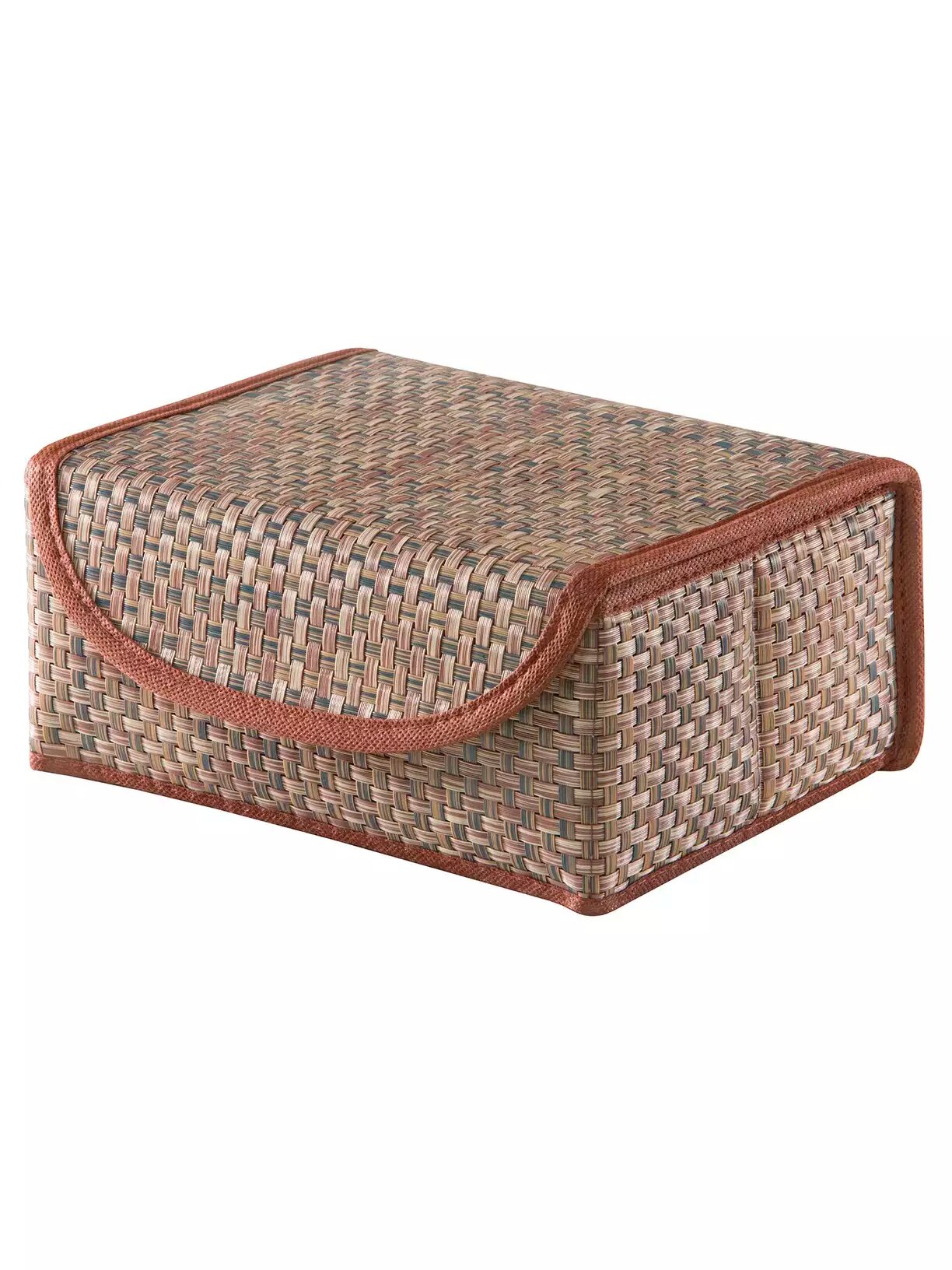 Коробка для хранения Casy Home Ротанг с крышкой бежевый 23х17х10см ВО-052