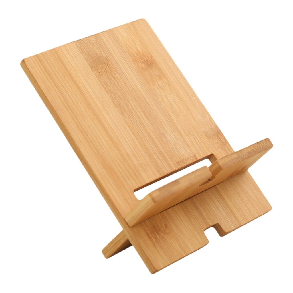 Простая и креативная настольная многофункциональная бамбуковая подставка для мобильного телефона и планшета-8x14 см