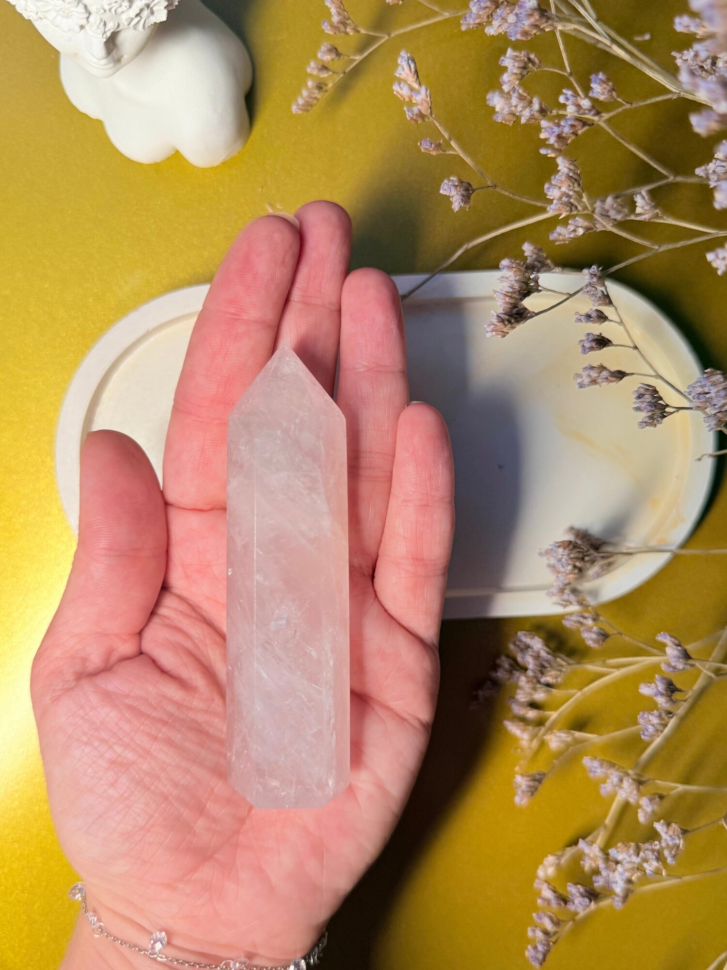 Кристалл из Розового кварца (8-11см)