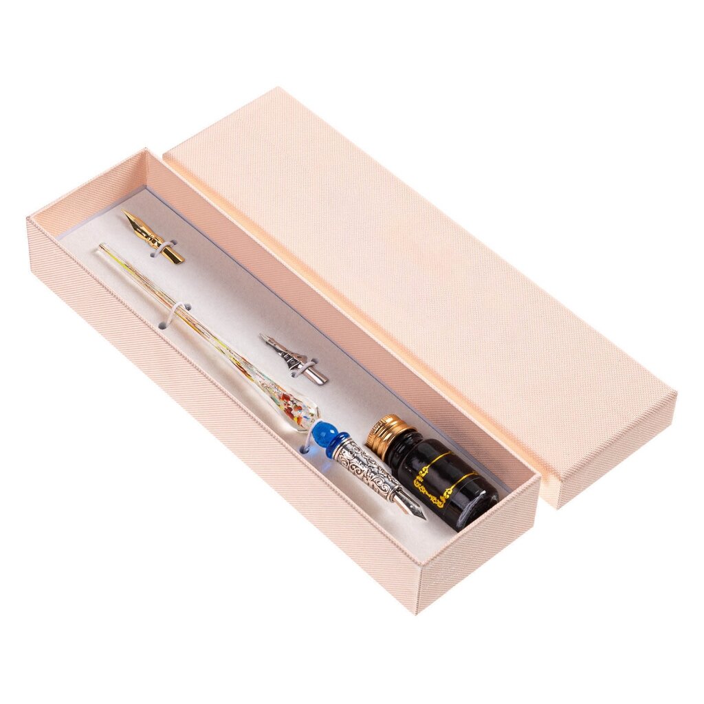 Винтажный Набор Стеклянных Перьев для Готической Каллиграфии для Детей и Взрослых Начинающих