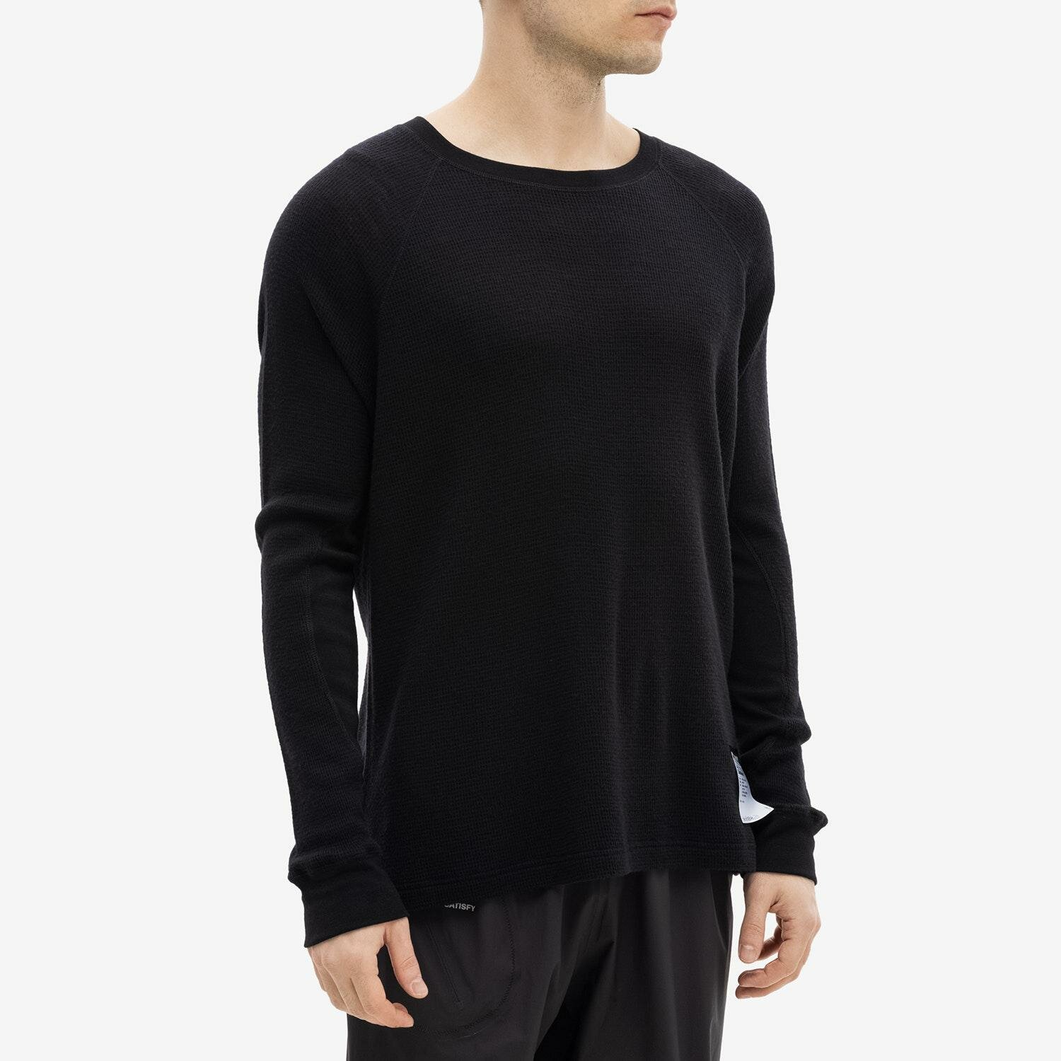 Термоводолазка Satisfy ТЕРМОКОФТА SATISFY CLOUDMERINO WAFFLE BASE LAYER, размер M, black — фото 1