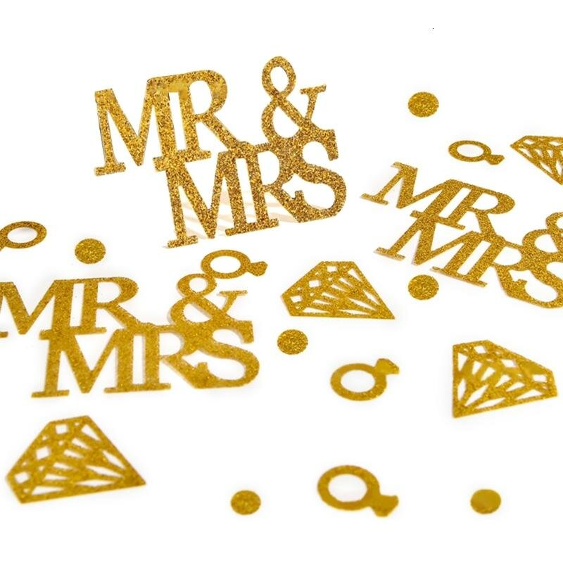 Свадебные конфетти, Золото - Кольцо с бриллиантом