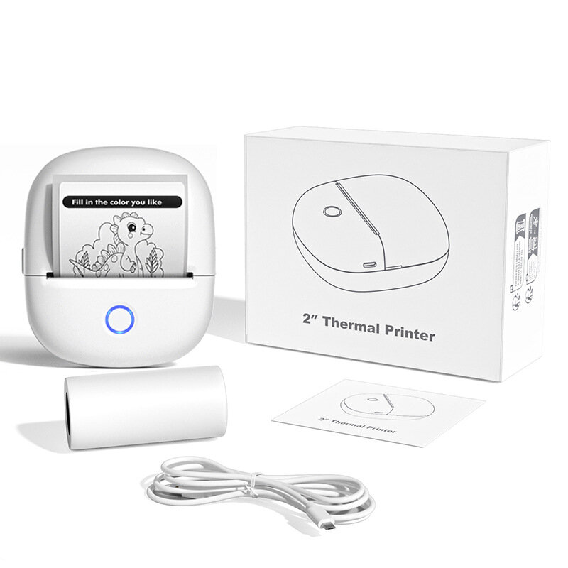Портативный домашний термопринтер для печати стикеров и фотографий без чернил