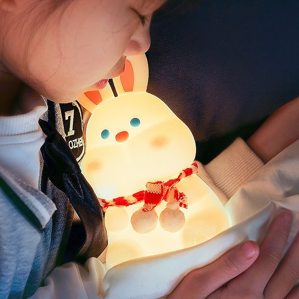 Dudu Rabbit 0.45W Голосовое управление LED Ночник для малышей с мягким светом, лампа-ассистент для сна