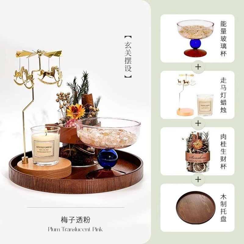 Украшение для входа "Вращающаяся карусель удачи" Кристаллическое украшение Подарок на новоселье Декор для рабочего стола