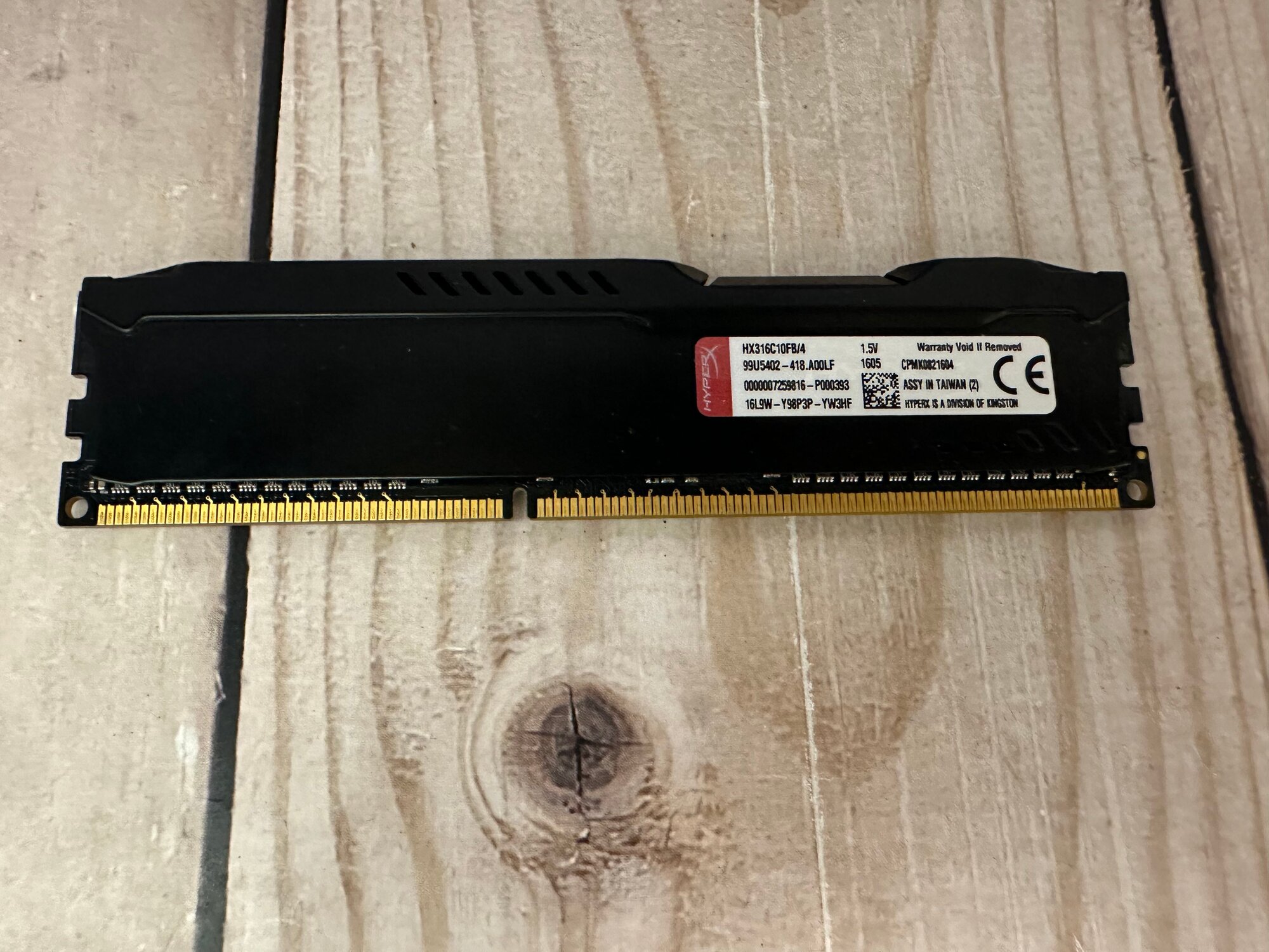Оперативная память Kingston Hyper X ddr3 4Гб игровая HX316C10FB/4