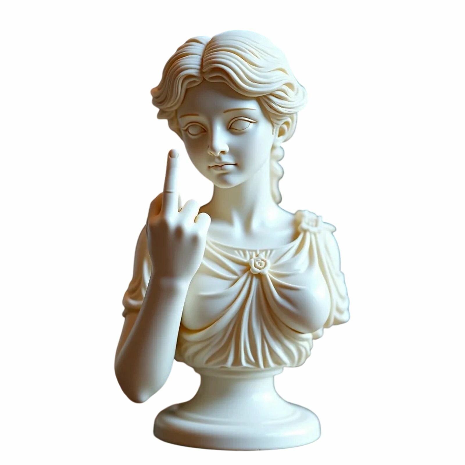 Статуя Венеры с поднятым средним пальцем дерзкая фигурка греческой богини