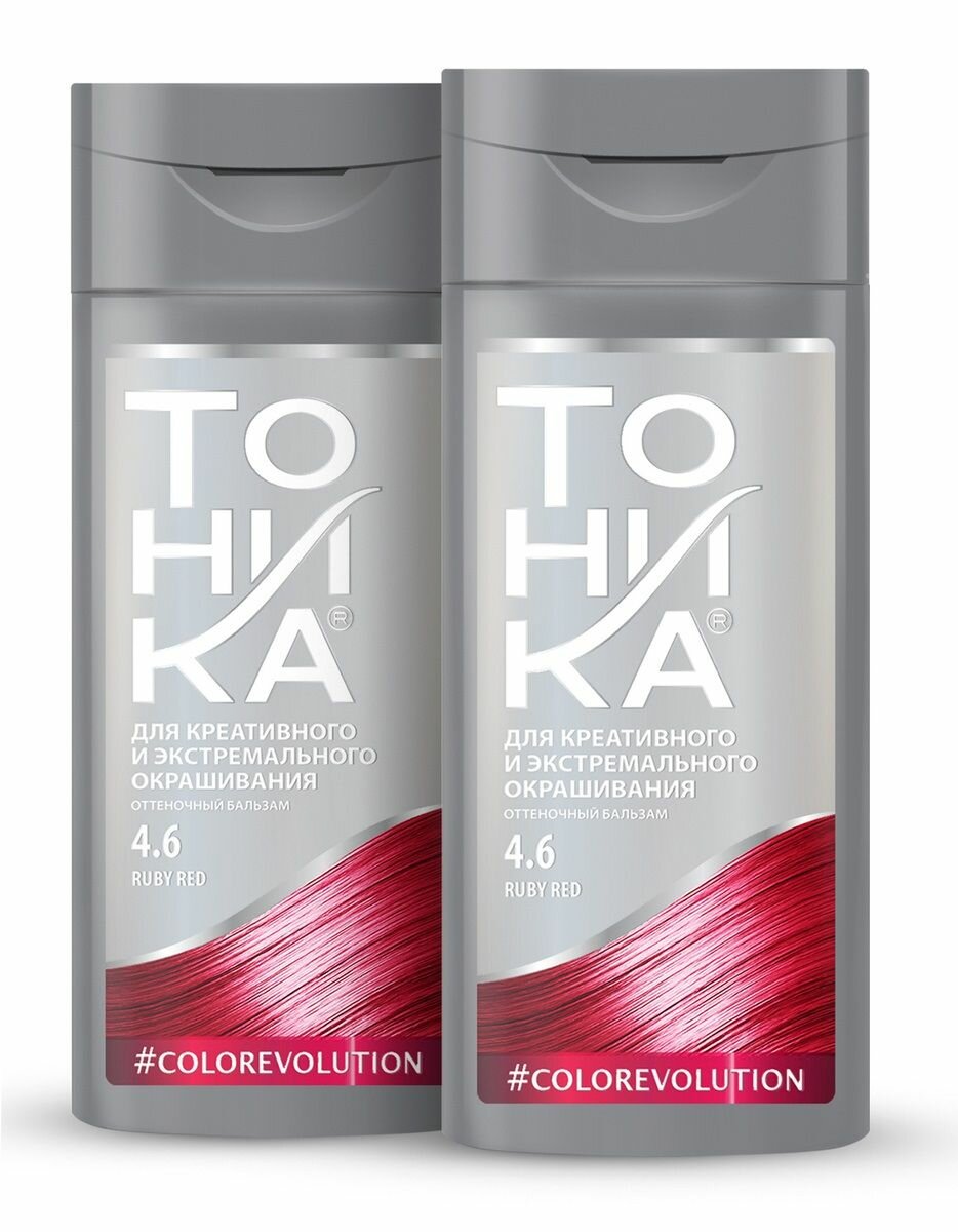 Тоника Оттеночный бальзам Color evolution 4.6 Ruby Red, 150 мл, 2 шт
