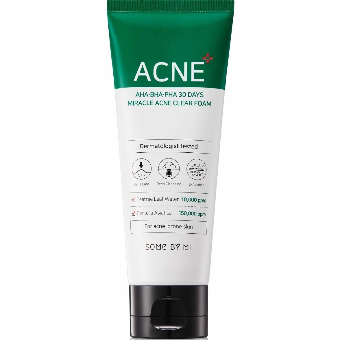 SOME BY MI AHA BHA PHA 30 DAYS MIRACLE ACNE CLEAR FOAM - Успокаивающая очищающая пенка для кожи, склонной к акне, 50 мл