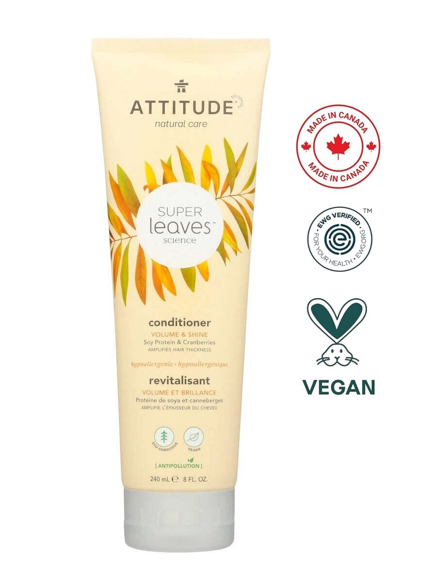 ATTITUDE Кондиционер Volume & Shine (Объём и Блеск) 240 мл, Протеины сои и Клюква, Канада