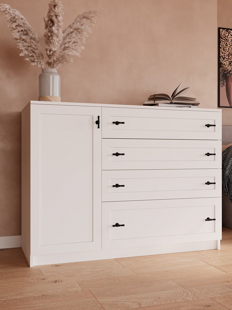 Комод Билли Хелена Billy по мотивам Икея Ikea - 3 120x50x90 однодверный с 4 ящиками
