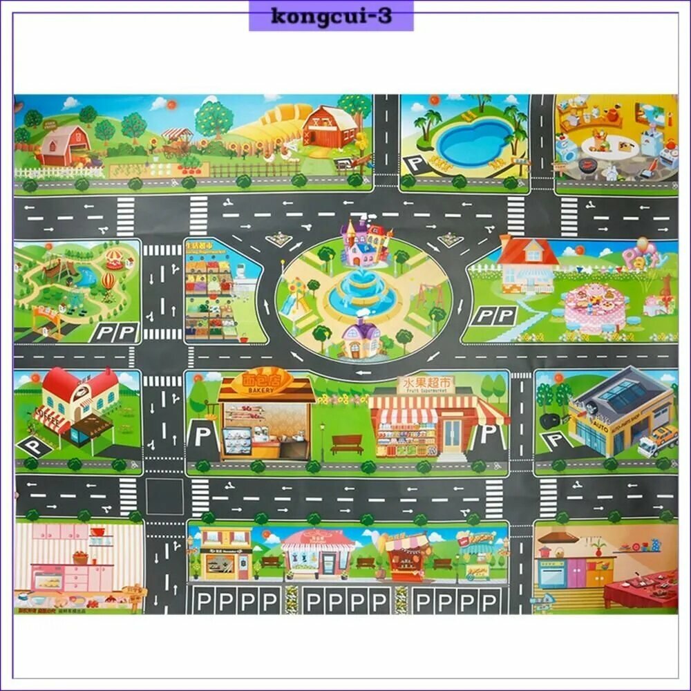 City Life Kids Дорожный игровой коврик Карты