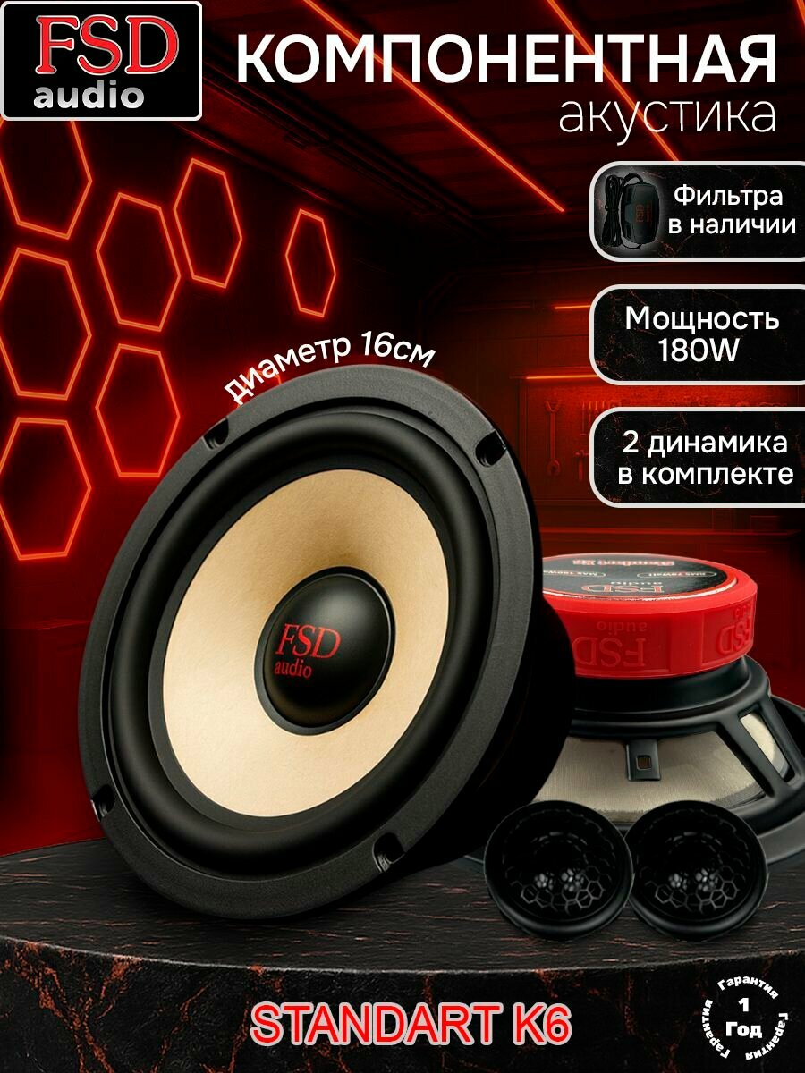 FSD audio Колонки автомобильные, 16.5 см (6.5 дюйм.)