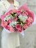 Букет цветов / Decoriflora / Роза, Гвоздика, Сантини / цвет Розовый, белый / Мик...