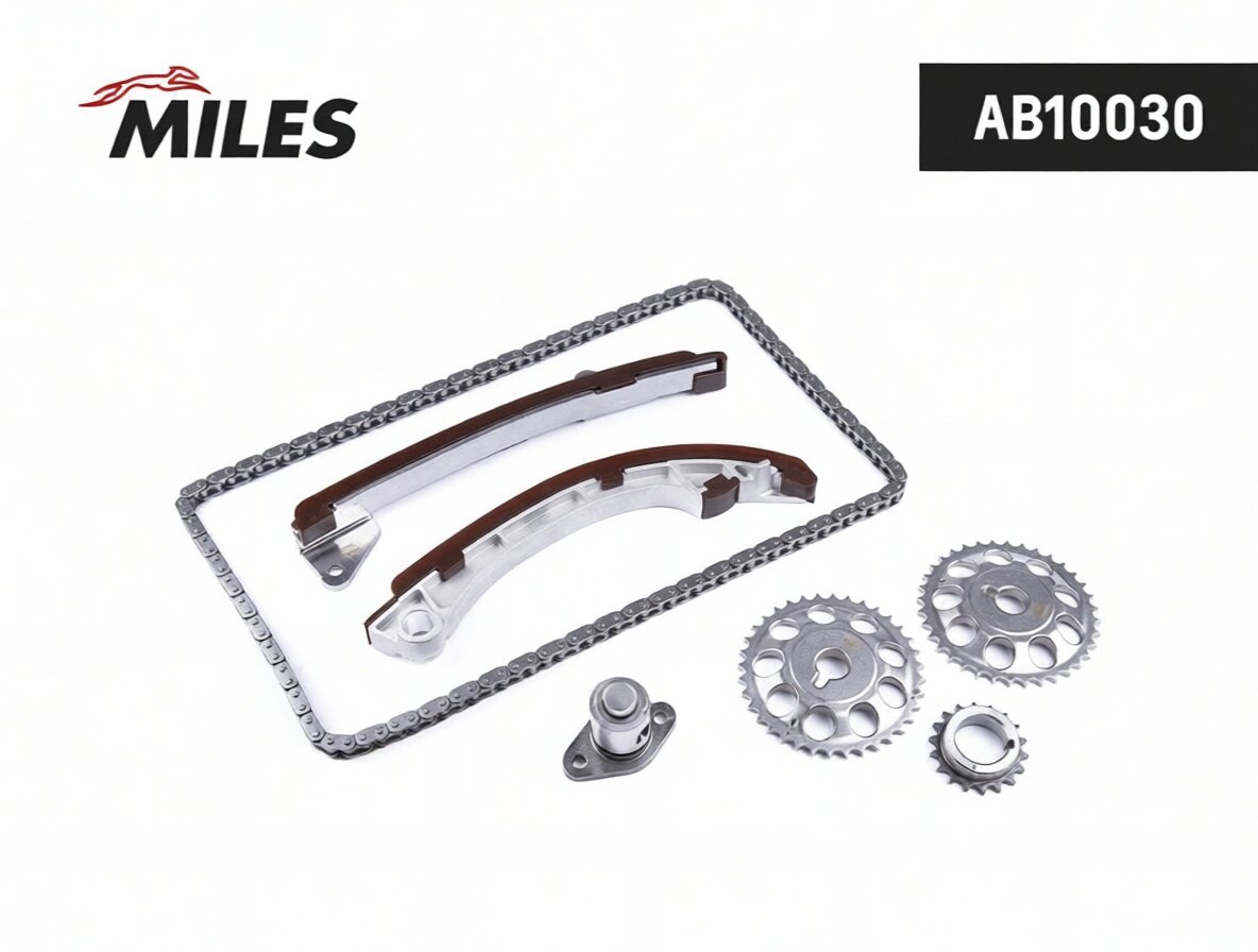 Комплект цепи ГРМ TOYOTA 1.4-1.8 99-co звездочками (INA 553033910) AB10030 Miles арт. AB10030