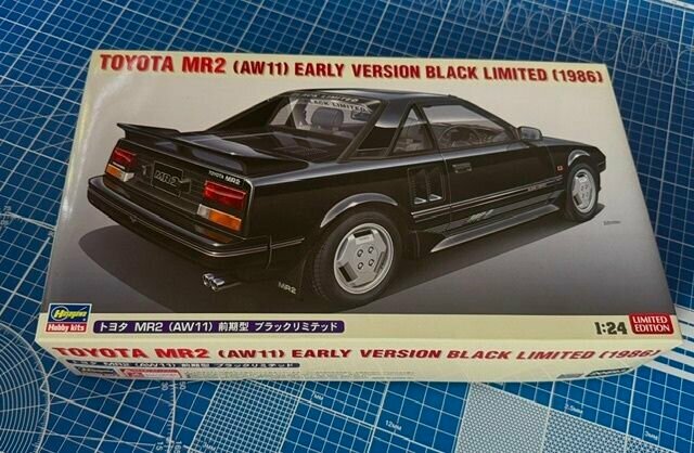 Сборная модель Автомобиль Toyota MR2 (AW11) ранняя модель Black Limited (Limited Edition) 1:24