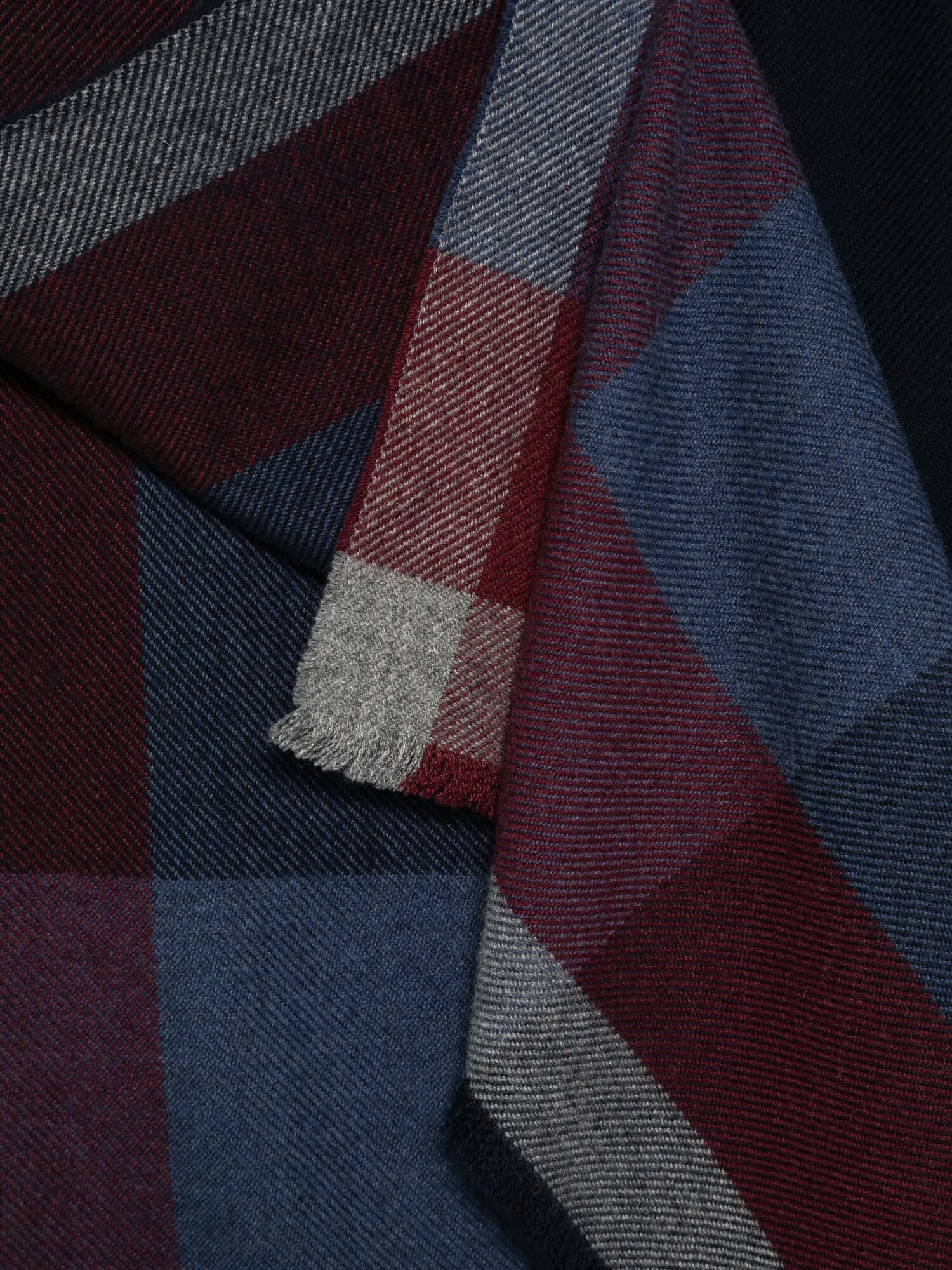 Шарф BRUNELLO CUCINELLI Check-pattern frayed-edge scarf для мальчиков — фото 1