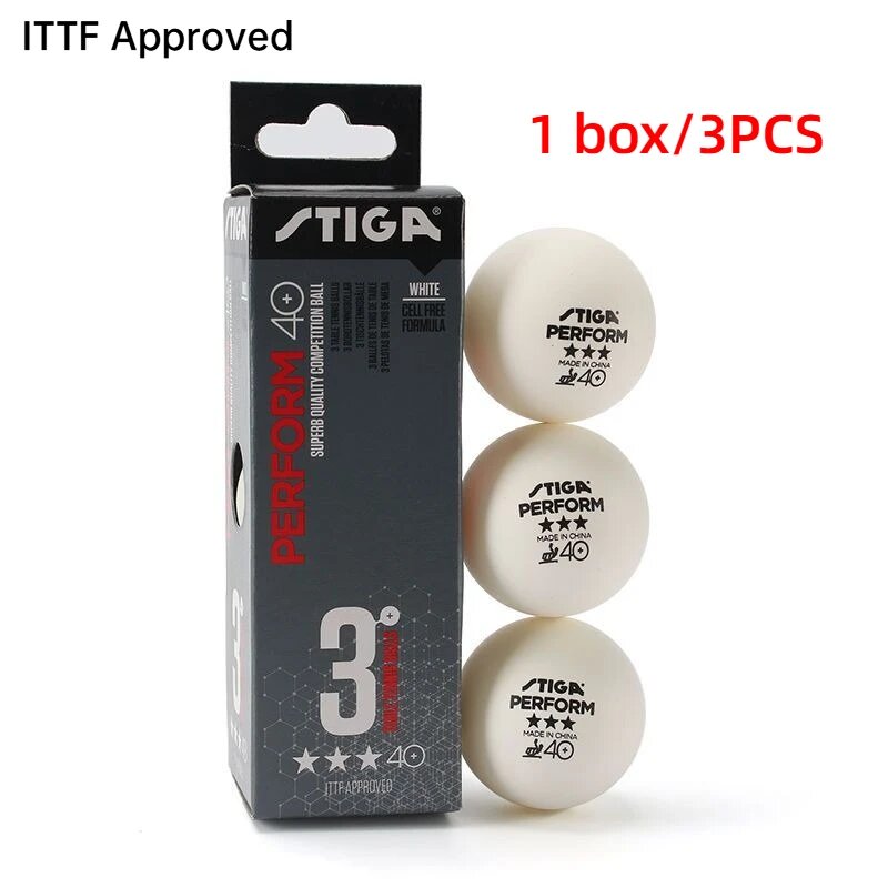 Мячи для настольного тенниса STIGA 3 Stars 40+ ITTF 1 box