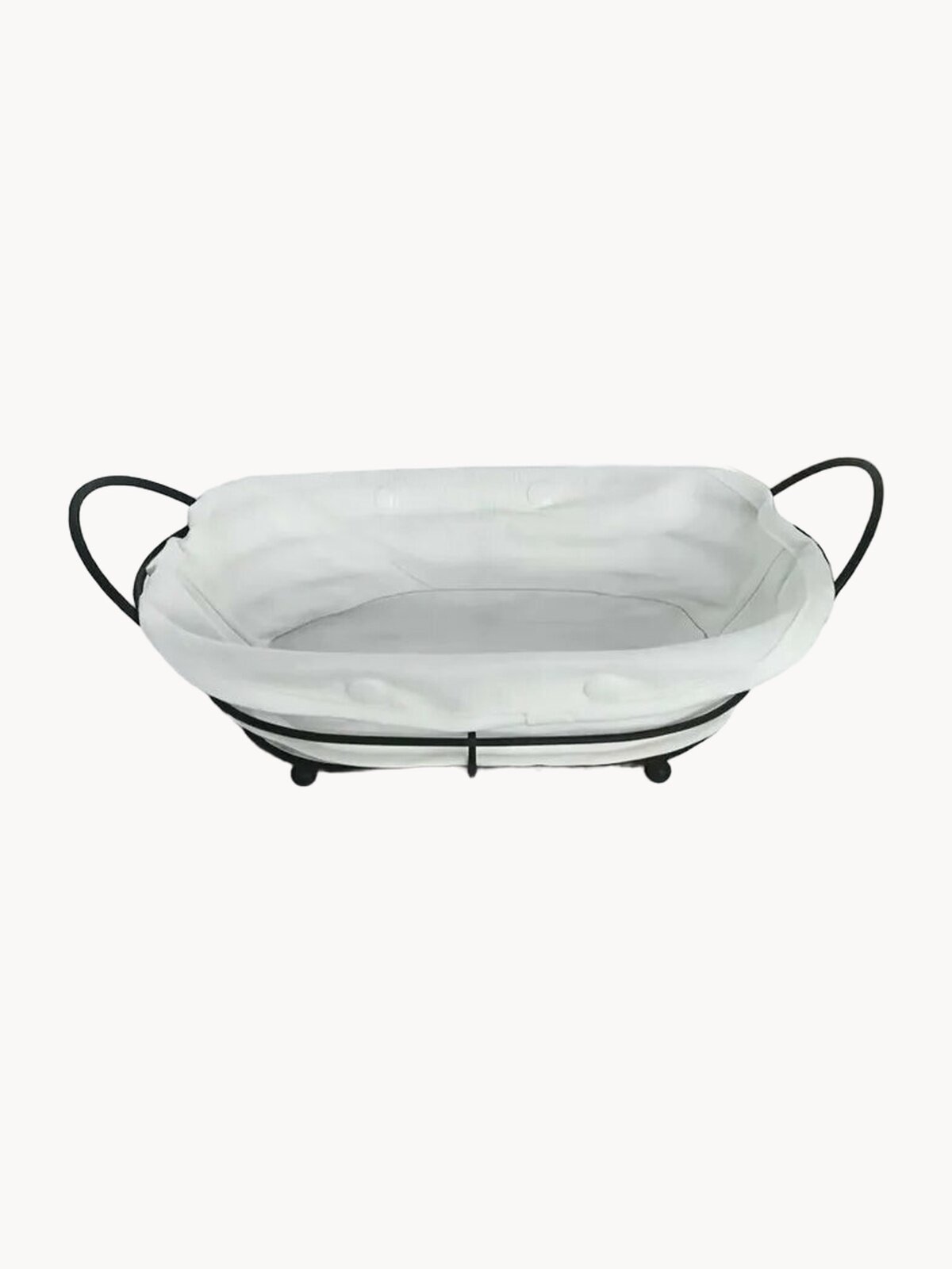 Хлебница металлическая, корзина для фруктов с чехлом