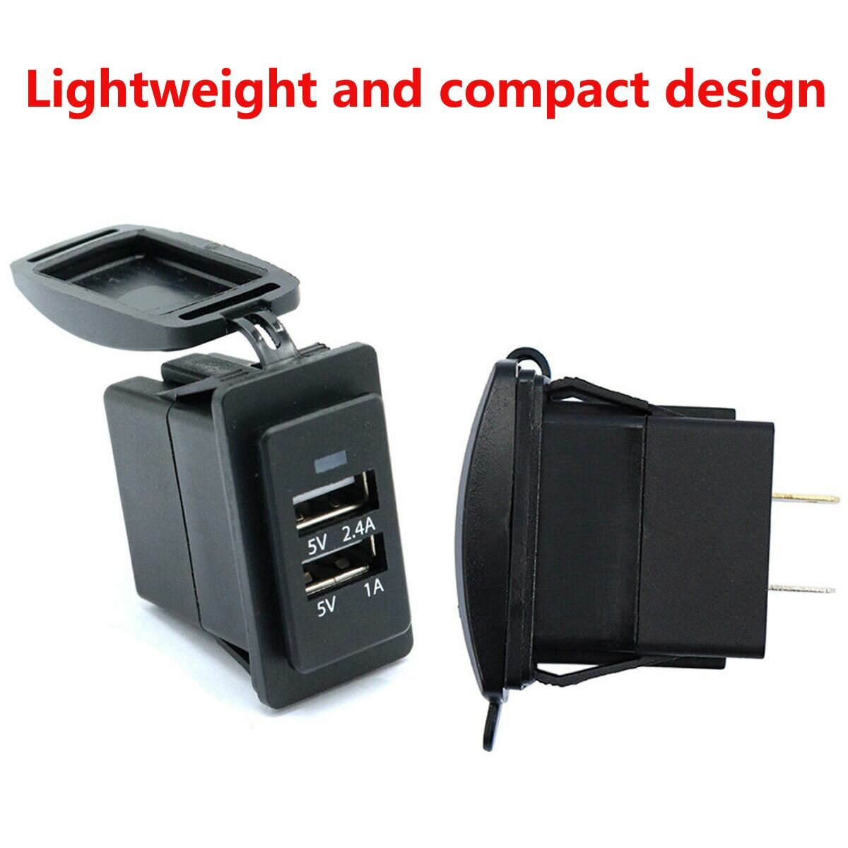 Автомобильный DC 5V 2.4A Разветвитель розетки LED Двойной порт USB зарядное устройство Адаптер питания