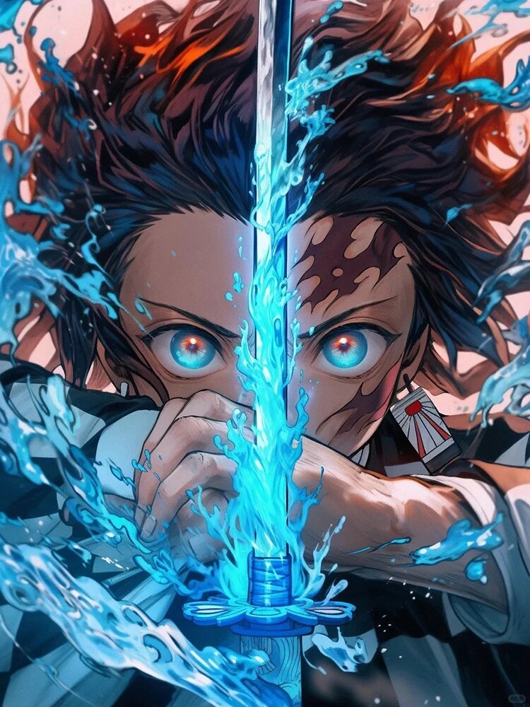 MINISO Demon Slayer 5D Diamond Painting Kimetsu No Yaiba Diamond Embroidery Full Diamond Mosaic Art DIY Tanjirou Home Decor