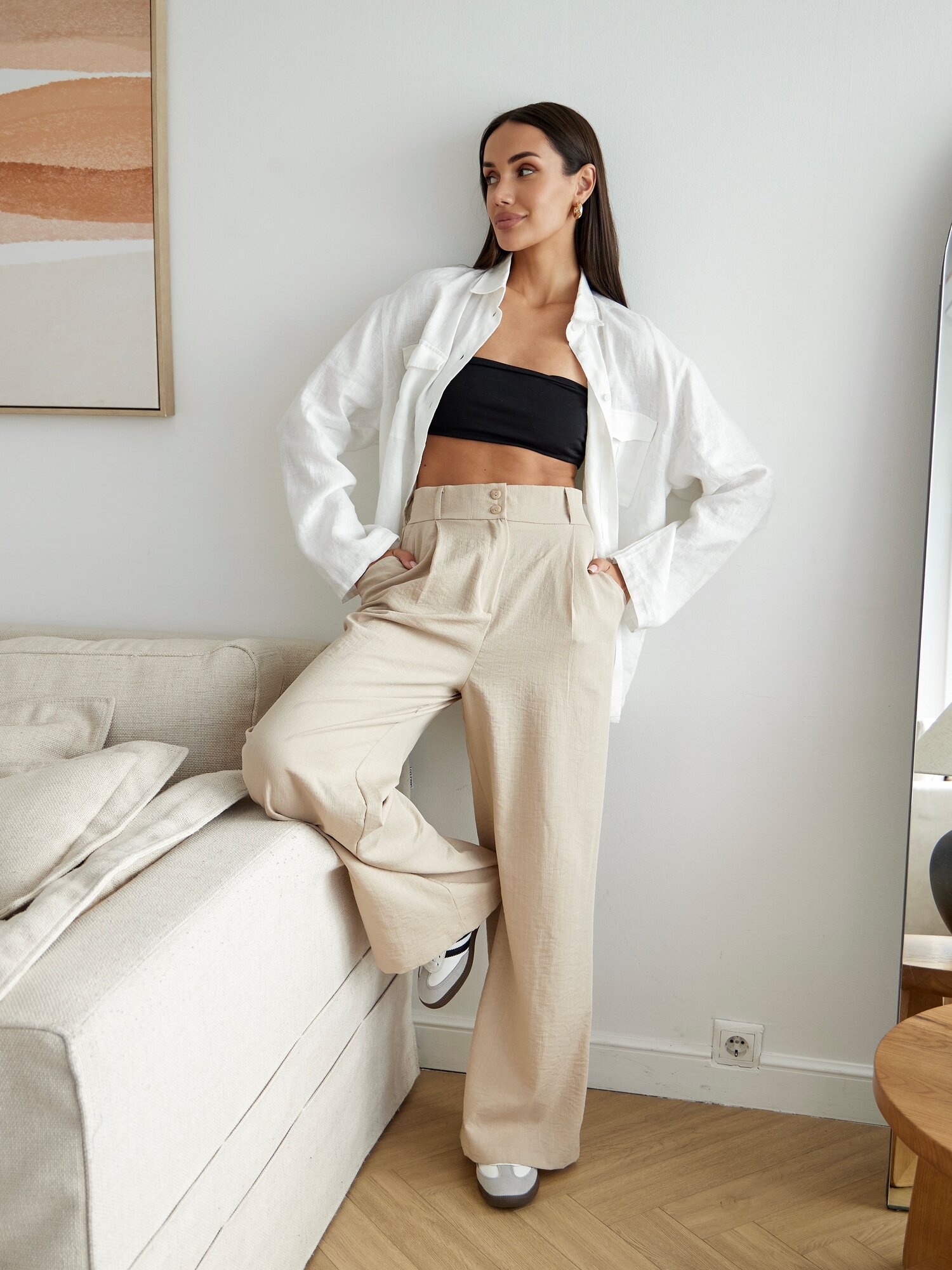 Брюки палаццо Льняная коллекция, Весна-Лето 2026