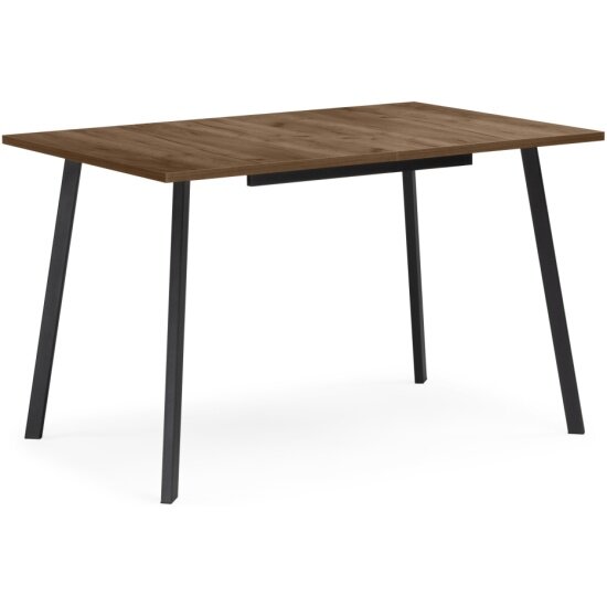 Стол деревянный Woodville Кортни 120 (160) x 80 дуб крафт табачный / черный матовый