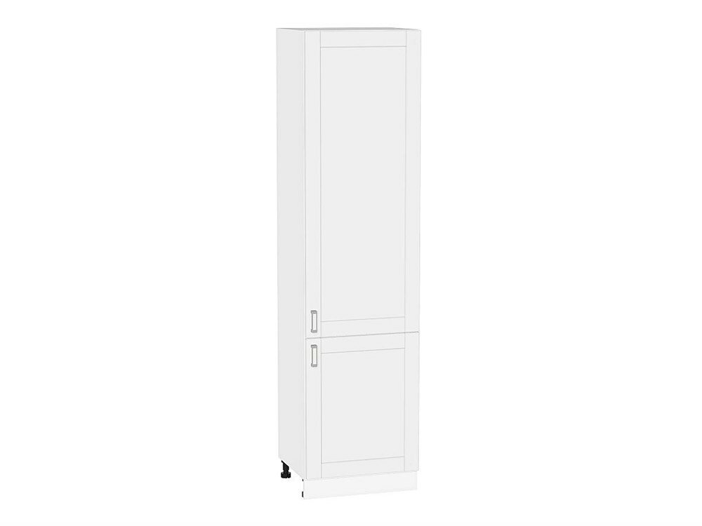VVT Шкаф пенал с 2-мя дверцами Лофт Белый, White Silk, 2340, 600 В*Ш*Г 2336*600*576, фасад МДФ White Silk, корпус Белый White Silk