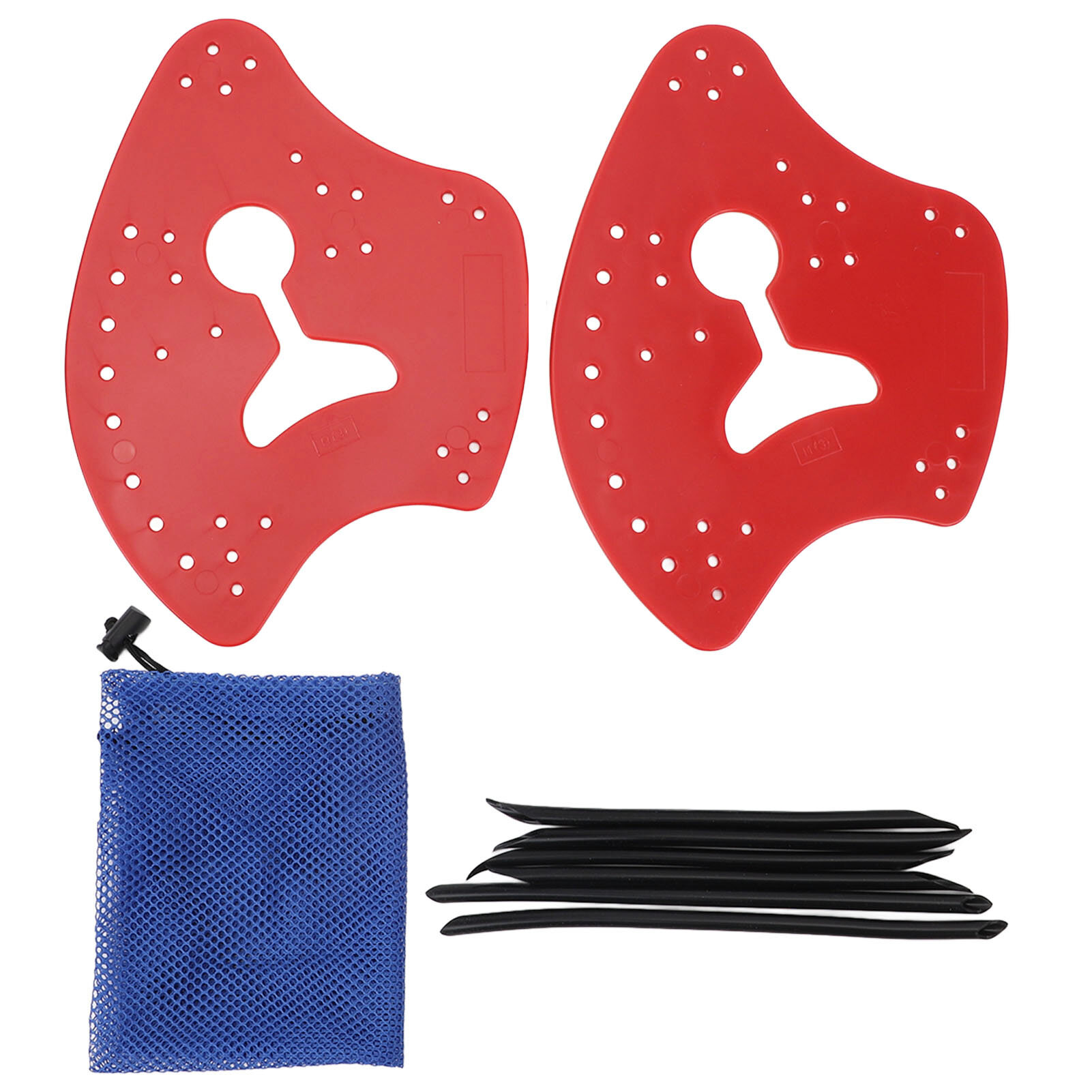 1 пара ручных лопаток для плавания, полипропиленовые силиконовые регулируемые плавники для рук, ласты, плоские весла, тренировочное пособие по плаванию для мужчин, женщин, детей, красный S