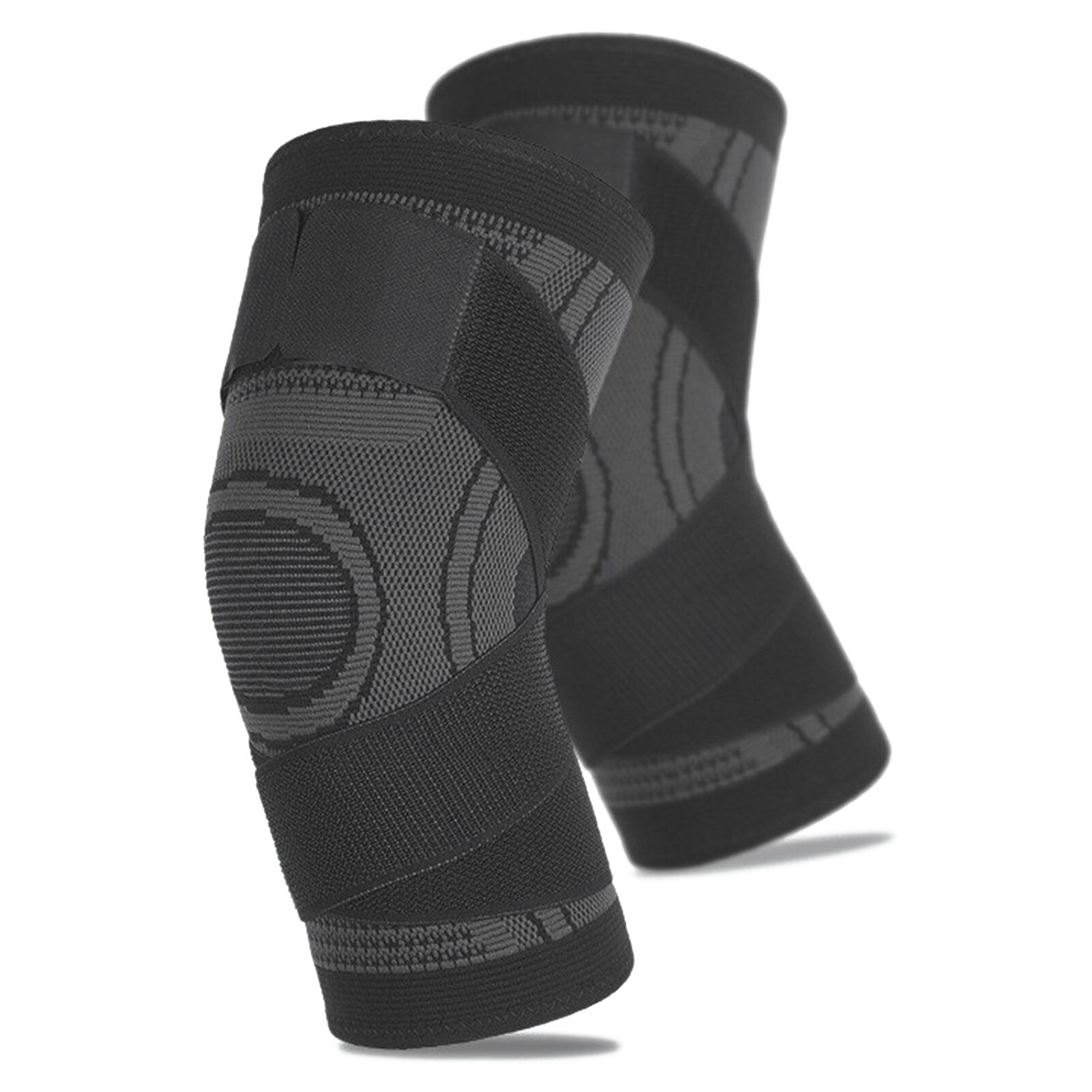 1 пара наколенников, защита колена, наколенники для бега, баскетбола, волейбола, размер L, черные.